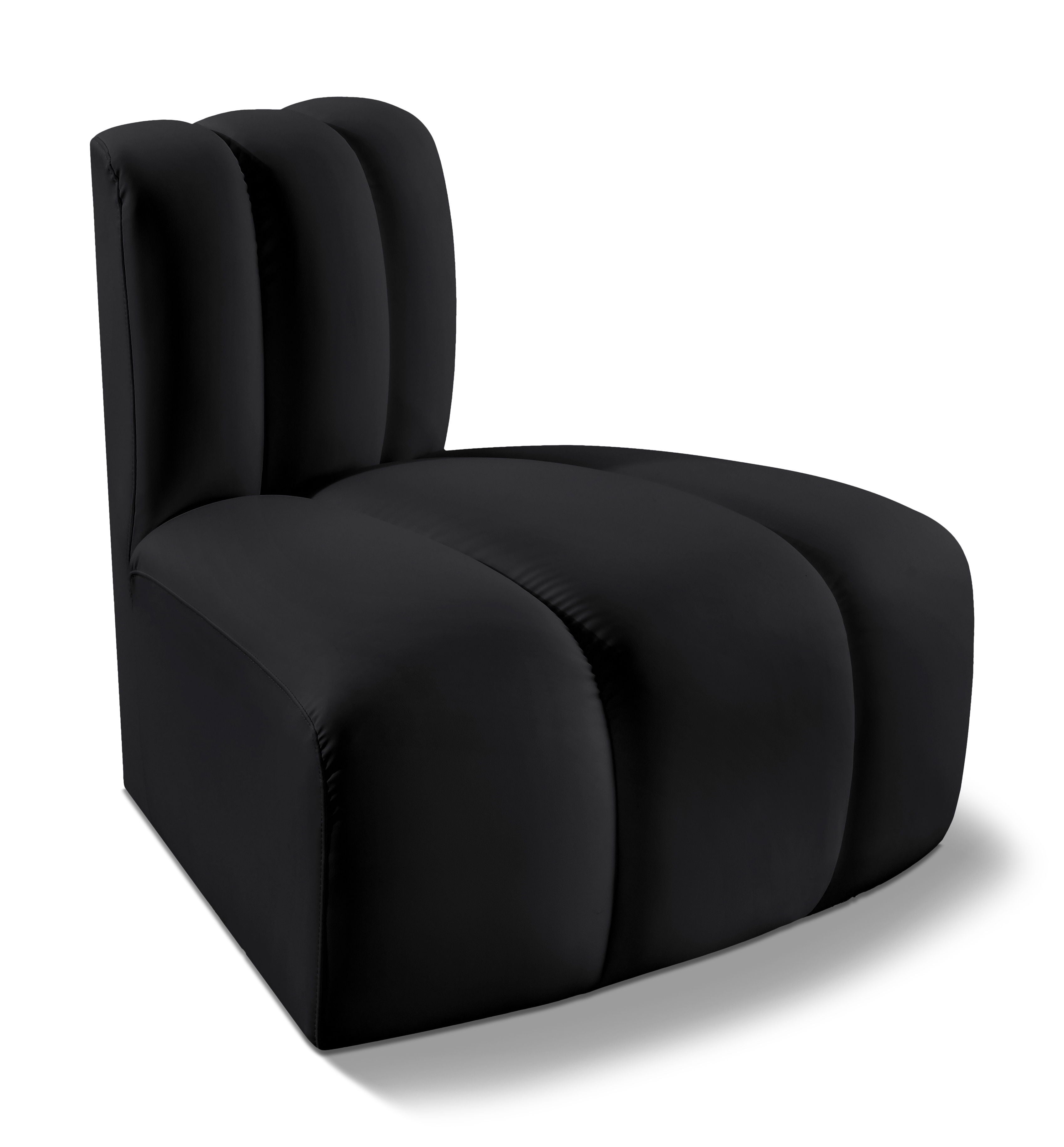 Arc - Faux Leather Reverse Corner Chair – Leonardo Furniture