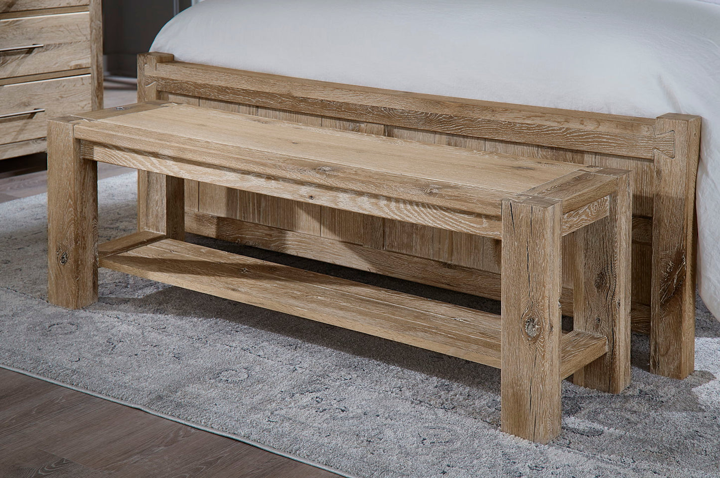 Dovetail - Bench - Sun Bleached White – Leonardo Furniture