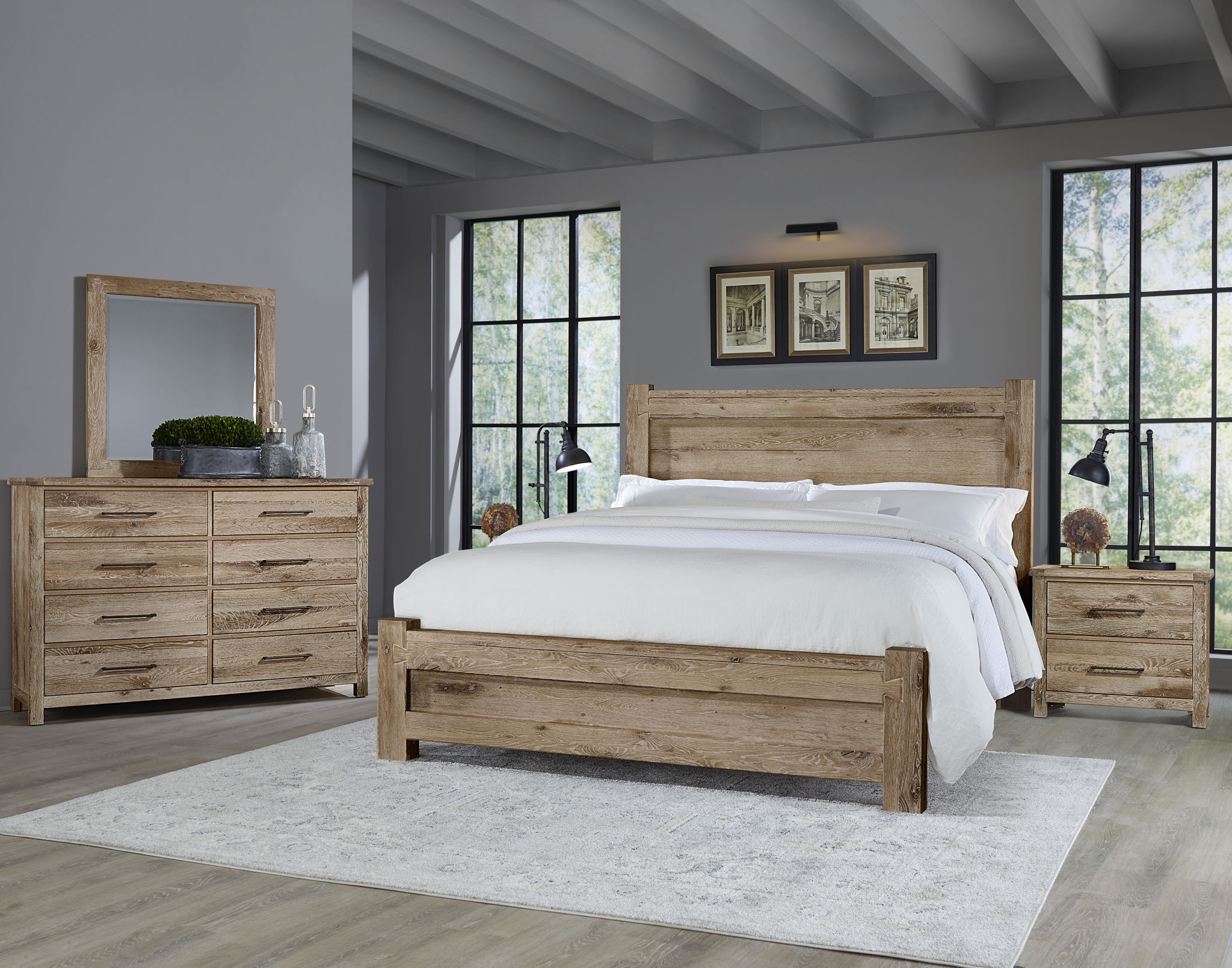 Dovetail - Poster Bed With Poster Footboard - Sun Bleached White ...
