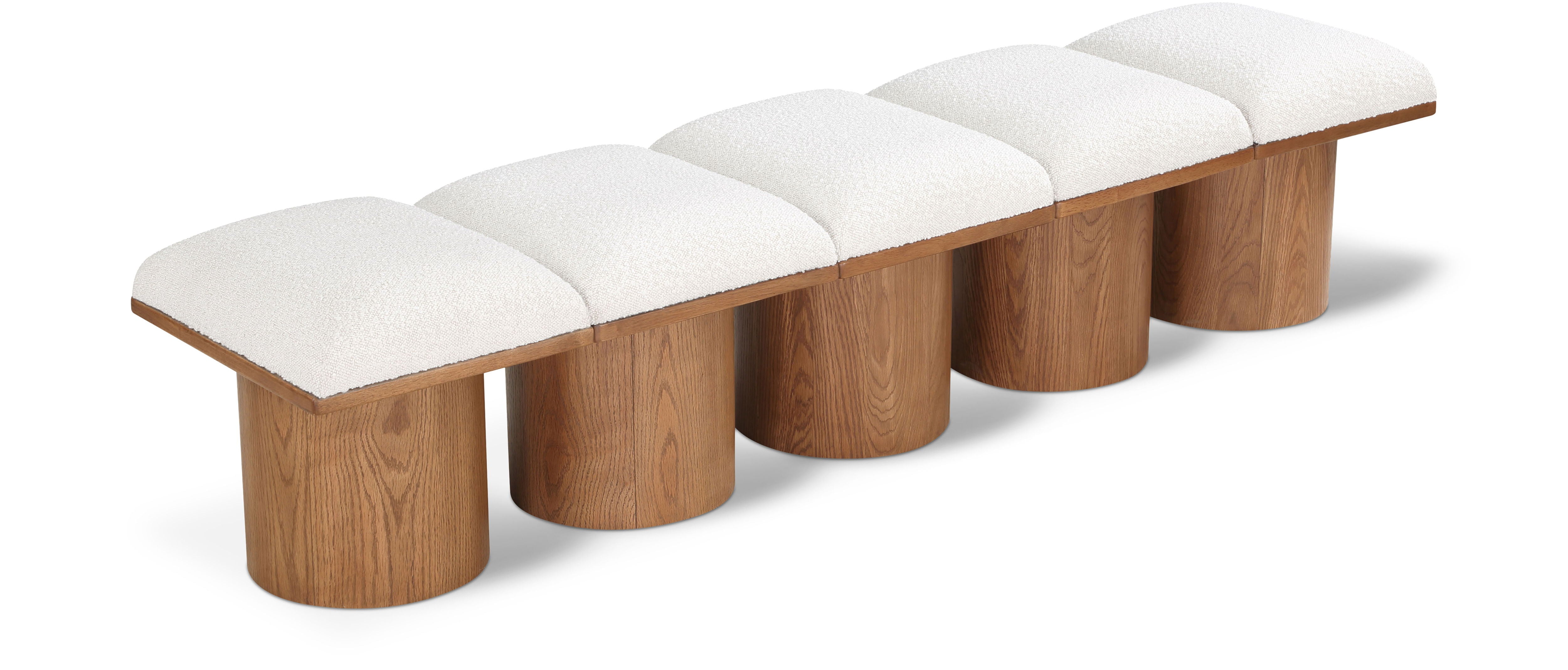 Pavilion - 5 Piece Modular Bench With Walnut Base – Leonardo Furniture