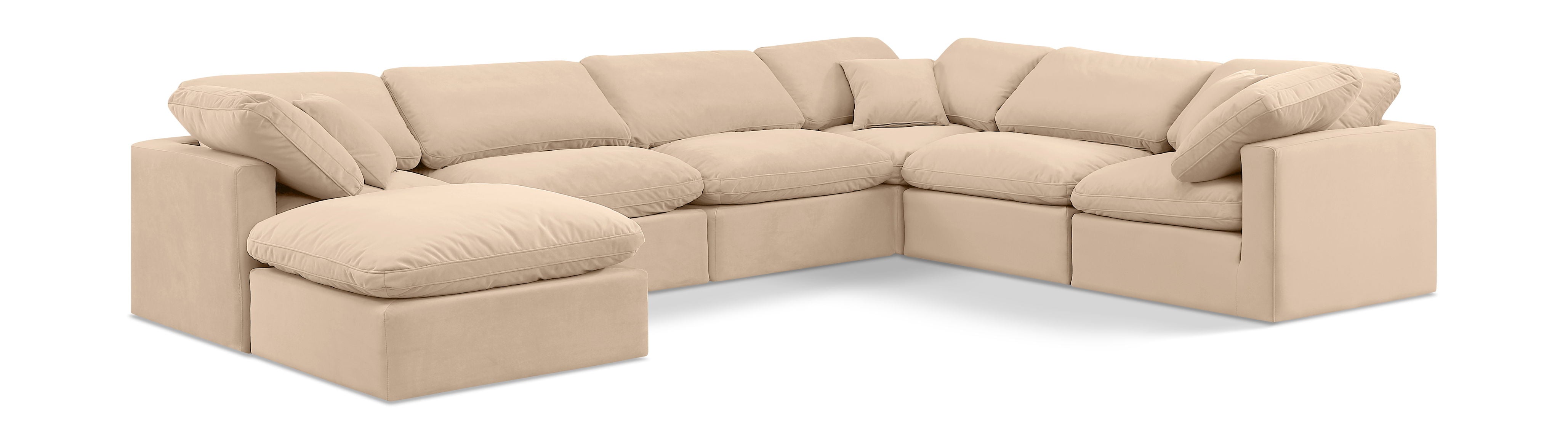 Indulge - Velvet 7 Piece Modular Sectional – Leonardo Furniture