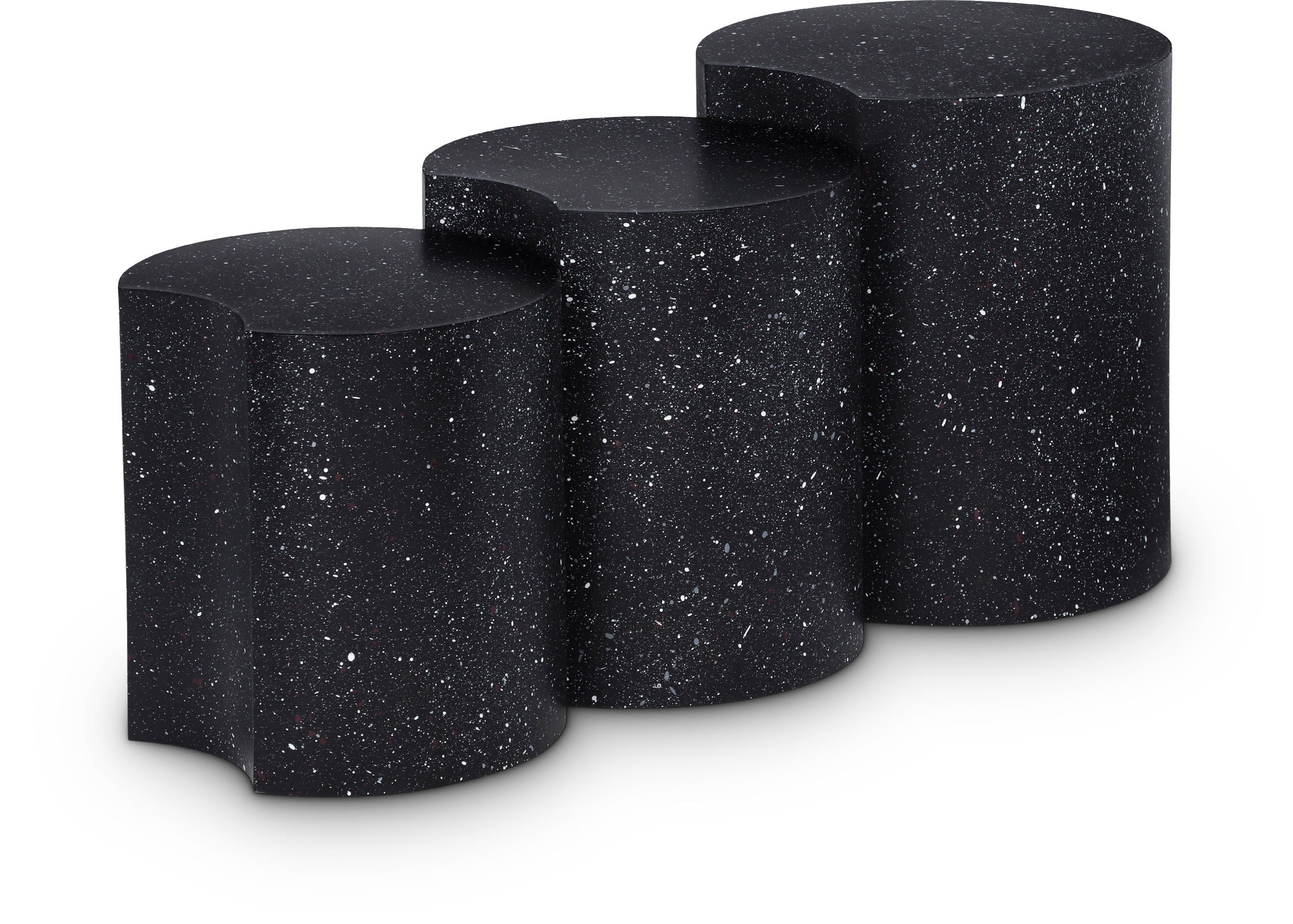 Dimple - 3 Piece Modular End Table - Terazzo Finish – Leonardo Furniture