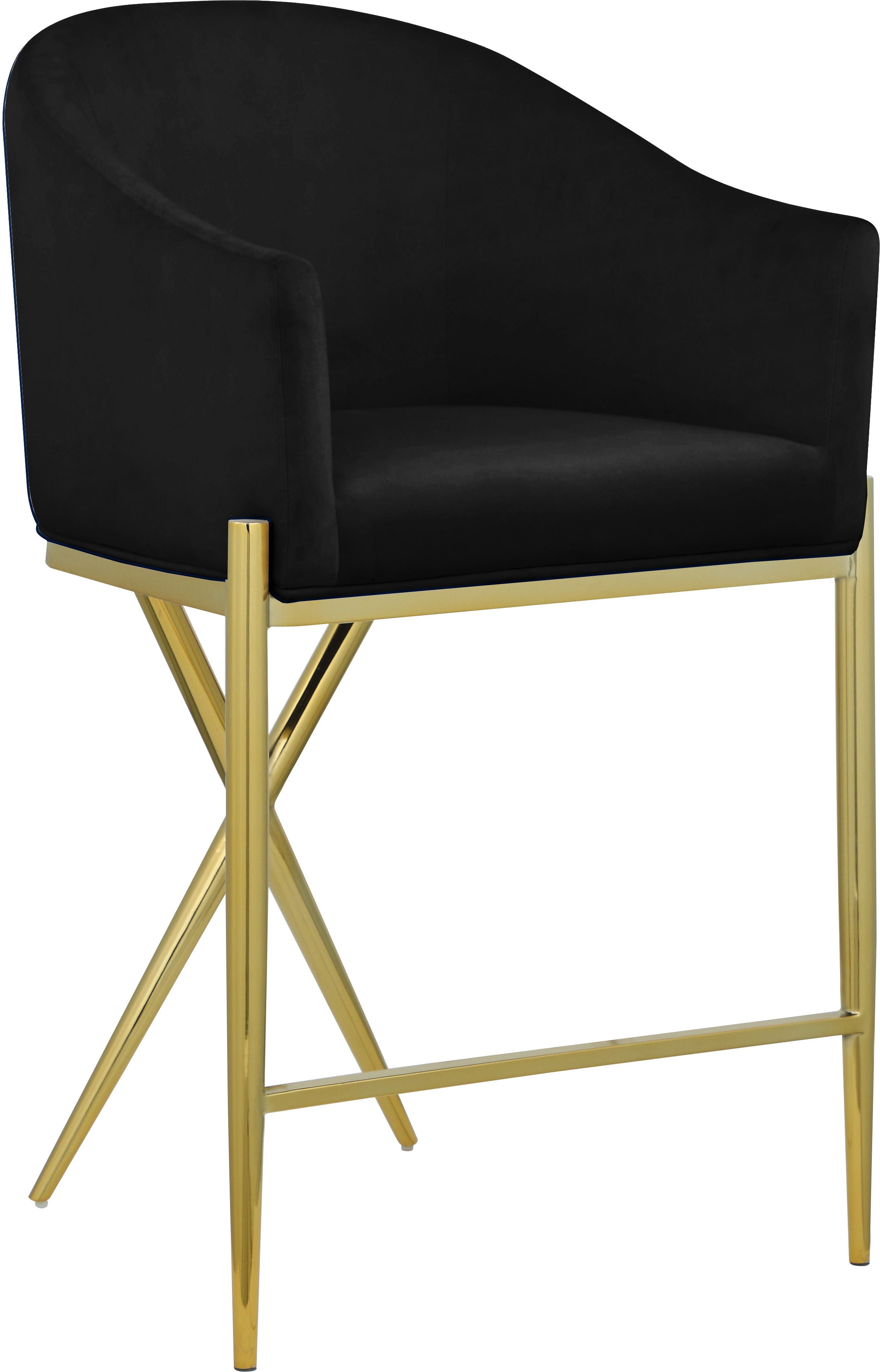 Xavier - Counter Stool with Gold Legs – Leonardo Furniture
