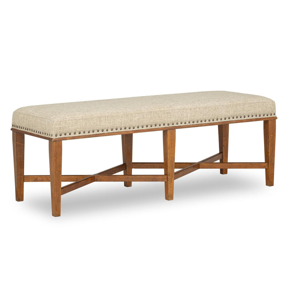Echelon - Upholstered Bed Bench - Heritage Walnut – Leonardo Furniture