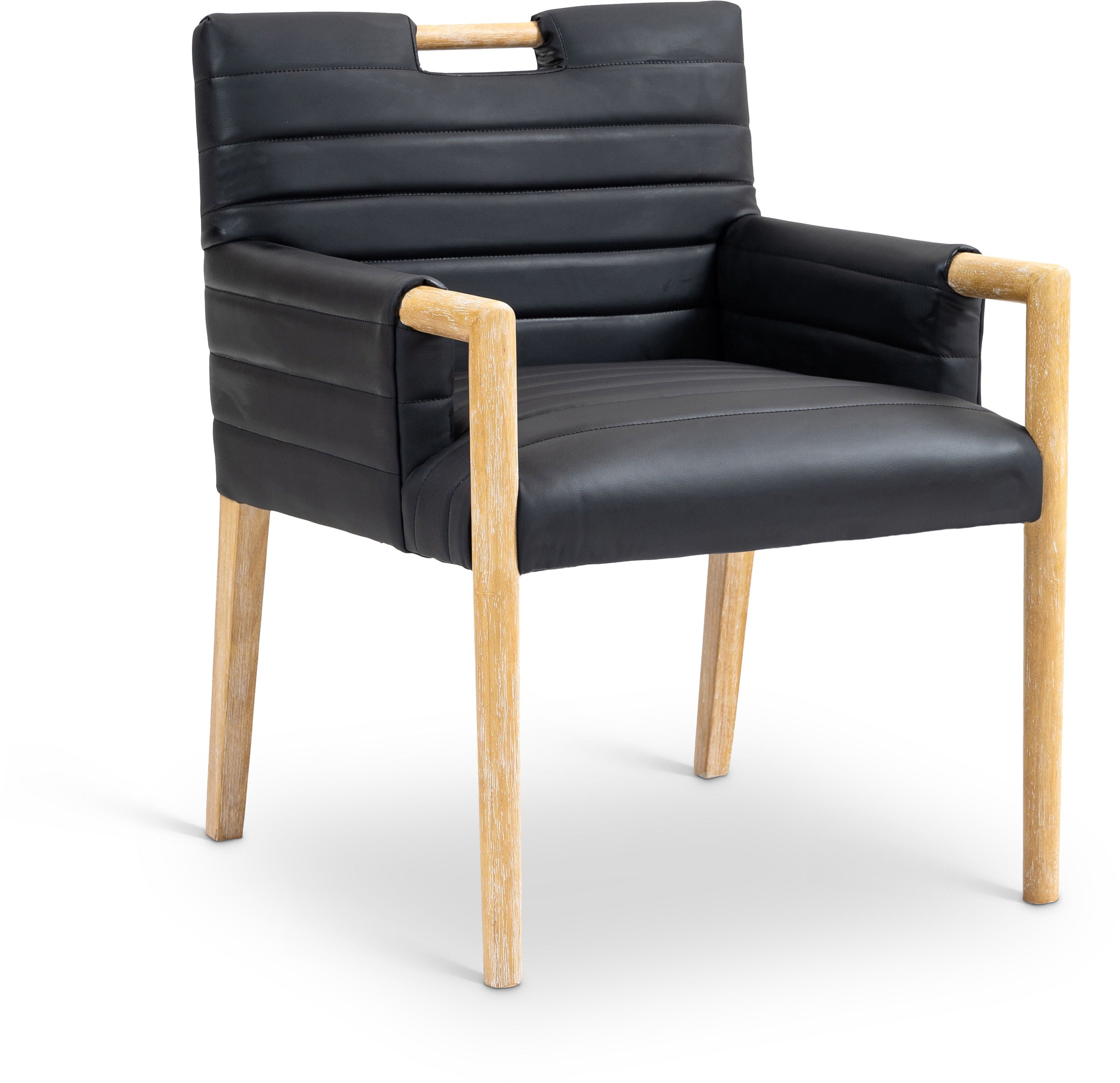 Aimee - Dining Arm Chair - Light Brown Legs – Leonardo Furniture