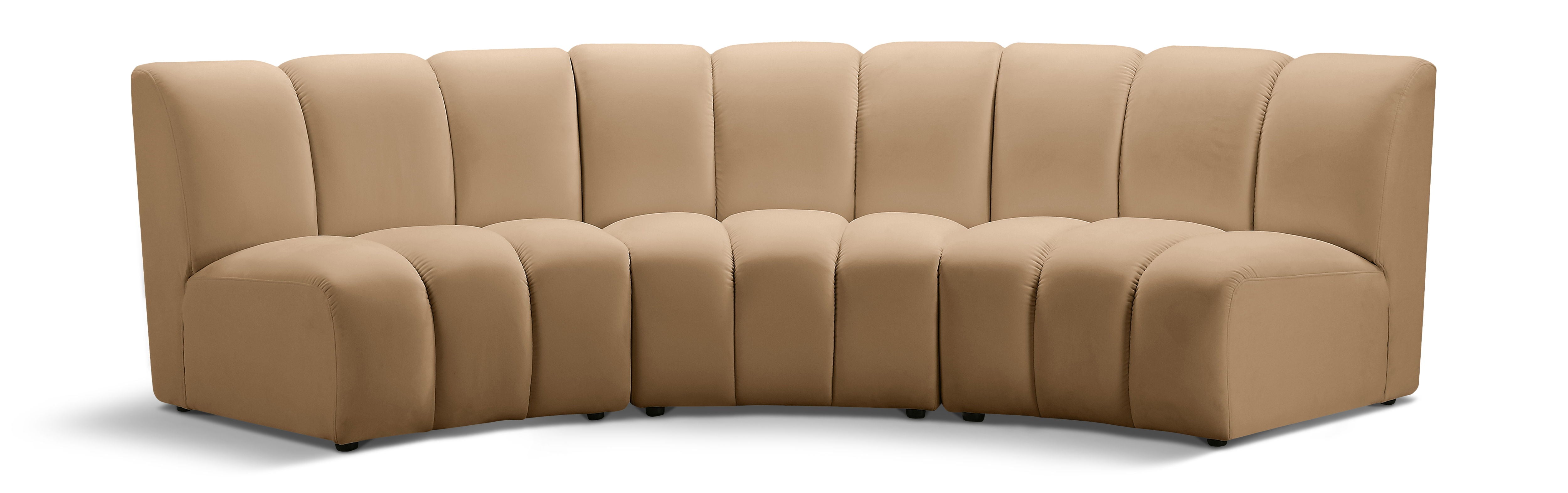 Infinity - 3 Piece Modular Sectional - Camel – Leonardo Furniture