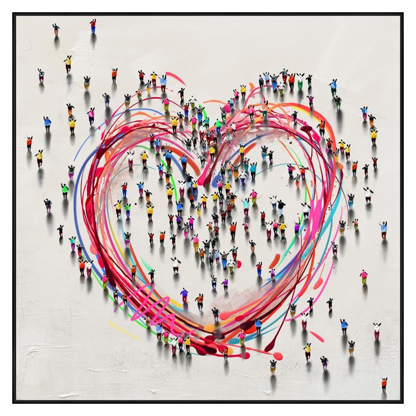 Unity Heart Gathering - 36" x 36" Framed Wall Art – Leonardo Furniture